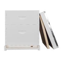 China 20mm Thickness Fir Painted White Langstroth Bee Hive for sale