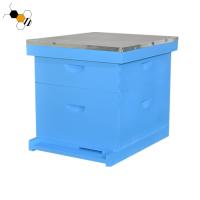 China Langstroth Painted Blue Beekeeping Beehive 10 Frames for sale