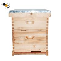 China Wax Coated Two Layers Wooden Langstroth Hive 10 Frame for sale