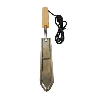 China Scrape Stainless Steel Heated Uncapping Knife With Wood Handle for sale