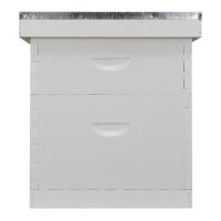 China Pine Wood 10 Frame Langstroth Beehive OEM UV Painting for sale