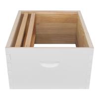 China Pine Wood 10 Frame Langstroth Beehive OEM UV Painting for sale