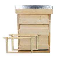 China Crown Board National Bee Hive 3 Layers 11 Frame With Metal Roof for sale