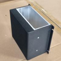 China Black Powder Coated Extruded Aluminum Radiator for Power Supplies 100mm for sale