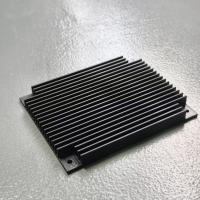 China Black Anodized Aluminum Heat Sink 200mm Dense Straight Fins Industrial Cooling for sale