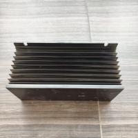 China Black Anodized Extruded Aluminum Heat Sink Dense Stacked Fins 200mm Length for High Power Equipment for sale