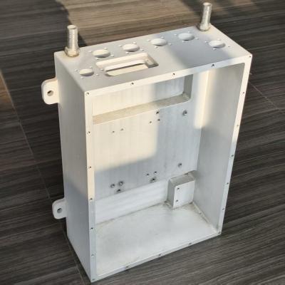 China Precision Fabricated High Power Heat Sink with Liquid Cooling Ports 200mm x 100mm for sale