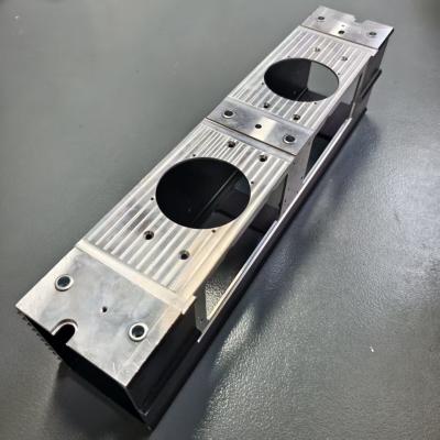 China CNC Machined Black Anodized Aluminum Frame for High-End Audio Amplifiers 19 Inch for sale
