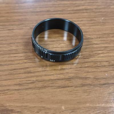China Precision Turned Aluminum Lens Control Ring with Laser Engraved Markings for Optical Systems for sale