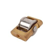 China Custom Brass Bracket with Stainless Steel Roller Precision CNC Machined Metal Parts 10mm for sale