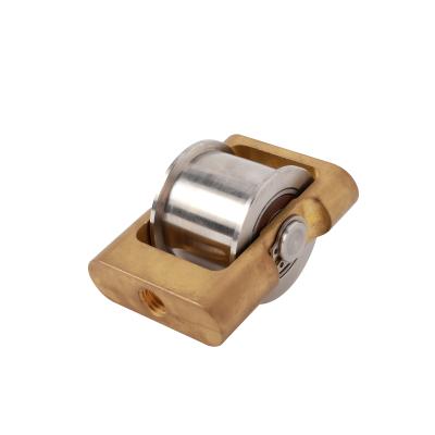 China Custom Brass Bracket with Stainless Steel Roller Precision CNC Machined Metal Parts 10mm for sale