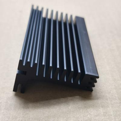 China 6063 Aluminum Heat Sink Black Anodized 200mm for Industrial Power Equipment for sale