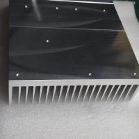 China Aluminum Heat Sink Plate CNC Drilled Mounting Holes 200mm x 100mm Black Anodized for Power Equipment for sale