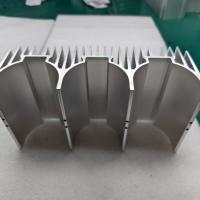 China Triple Arc Cavity Serrated Dense Fin Extruded Aluminum Heat Sink 6063 for Inverter Cooling for sale