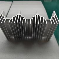 China Multi Arc Recess High Density Serrated Fin Extruded Heat Sink 6063 Aluminum for Converter for sale