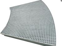 China Arc Sector Galvanized Steel Grating Expanded Metal  Anti Corrosion Walkway Drainage for sale