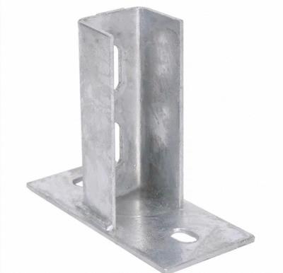 China Custom Size Photovoltaic Bracket Base  Q235 Steel Hot Dip Galvanized Solar Accessories for sale