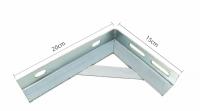 China Slotted HDG Galvanized Steel Angle Brackets 90 Degree With Stiffener For Sewage Plant for sale