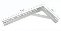 China Slotted HDG Galvanized Steel Angle Brackets 90 Degree With Stiffener For Sewage Plant for sale