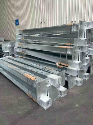 China 2.3m 3.3m Prefabricated Workshop Buildings Flanged HDG Galvanized Steel Column Bolt for sale