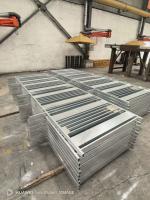 China Hot Dip Galvanized Steel Safety Railing with Square Tube Frame and Flat Bar Infill for Industrial Guardrail Use for sale