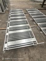 China Hot Dip Galvanized Steel Safety Railing with Square Tube Frame and Flat Bar Infill for Industrial Guardrail Use for sale