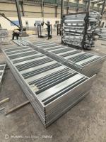China Hot Dip Galvanized Steel Safety Railing with Square Tube Frame and Flat Bar Infill for Industrial Guardrail Use for sale