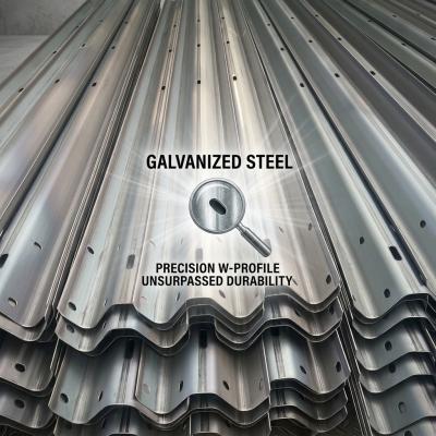 China Hot Dip Galvanized Q235 Steel W Beam Highway Guardrail AASHTO M180 Crash Barrier for sale