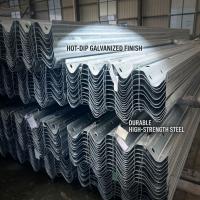 China Hot Dip Galvanized Q235 Steel W Beam Highway Guardrail AASHTO M180 Crash Barrier for sale