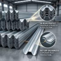 China Thrie Beam Heavy Duty Three Wave Steel Guardrail for Expressway Safety Barrier for sale