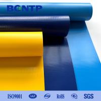 China 1000D PVC Tarpaulin Fabric Waterproof Truck Tarp 100m Roll High Strength UV Resistant for sale