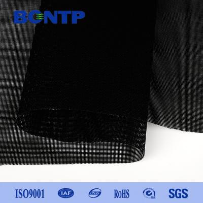 China PVC Coated Polyester Mesh Fabric 250D Black Color for Tent and Tarp 125g for sale