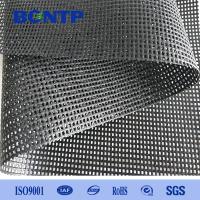 China Black Heavy Duty PVC Coated Polyester Mesh Fabric 440gsm 2500D for Dump Trailer Cover for sale