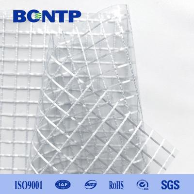 China 450gsm PVC Transparent Mesh Fabric for Tent Window for sale