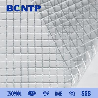 China Clear PVC Tarp 1000D 3x3 Transparent Mesh Fabric for Tent Windows and Curtains for sale