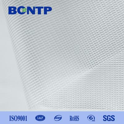 China PVC Transparent Mesh Fabric Laminated Polyester Mesh Tarpaulin 0.3mm 300D for sale