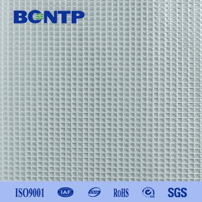 China PVC Transparent Mesh Fabric Flame Retardant Tarpaulin Roll 0.9-3.2m Width 200-400gsm for sale