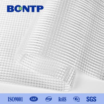 China Clear PVC Transparent Tarpaulin Flame Retardant 1000D 06x06 360-650gsm for sale
