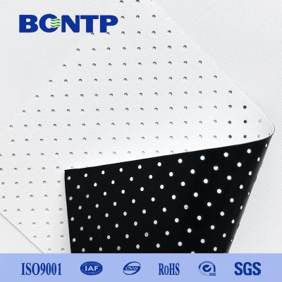 China Acoustic Transparent Projection Screen Fabric 1.1 Gain 110 View Angle PVC for sale