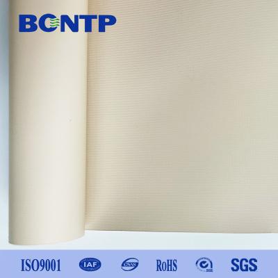 China Fire Retardant 100% Blackout Curtain Fabric Fiberglass 3.2m Width PVC Coated Roller Blinds for sale