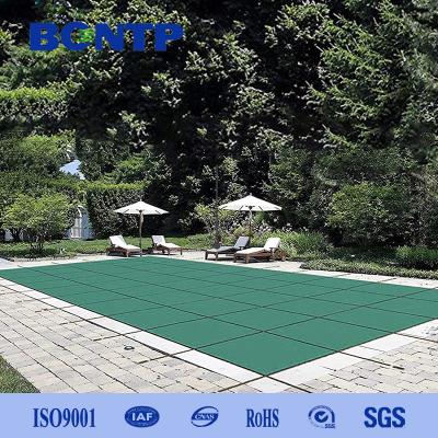 China PP Mesh Inground Swimming Pool Safety Cover 16x32FT Winter Protection for sale