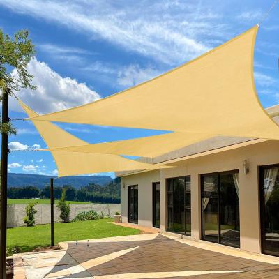 China HDPE 340gsm Sun Shade Sail UV Block Outdoor Awning Shade Cover for Patio Garden 3M Width for sale