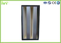 China Mini HEPA Pleated Filter V Shape HEPA Box Filter ABS Plastic Combined for sale
