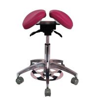 China Beauty Salon Comfortable chair Green Micro Fiber dentist stool Saddel Shape Dentist Chair for sale