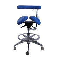 China Luxury Design Dental Ajustable Assistant Chairs Micro Fiber Leather Dentist Saddle Stool for sale