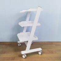 China Dental Clinic 3 Layer Dental Trolley Hospital Mobile Instrument Cart With 4 Universal Wheels for sale
