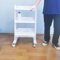 China Dental Clinic 3 Layer Dental Trolley Hospital Mobile Instrument Cart With 4 Universal Wheels for sale