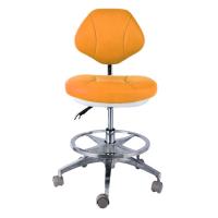 China 360 Degree Rotating Dental Assistant Chair Comfortable Seat Dentist Stool With Backrest for sale