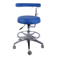 China Height Adjustable Hospital Furniture Chair Micro Fiber Leather Round Shape Dentist Stool for sale
