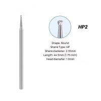 China Tungsten HP Polishing Carbide Bur 2.35mm Dental HP Carbide Bur For Straight Handpiece for sale